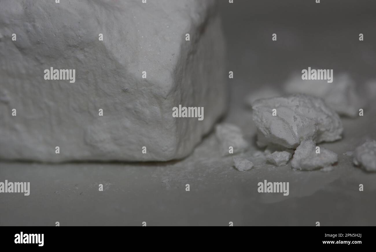 Pure cocaine rocks close up dope and drugs background high quality big ...