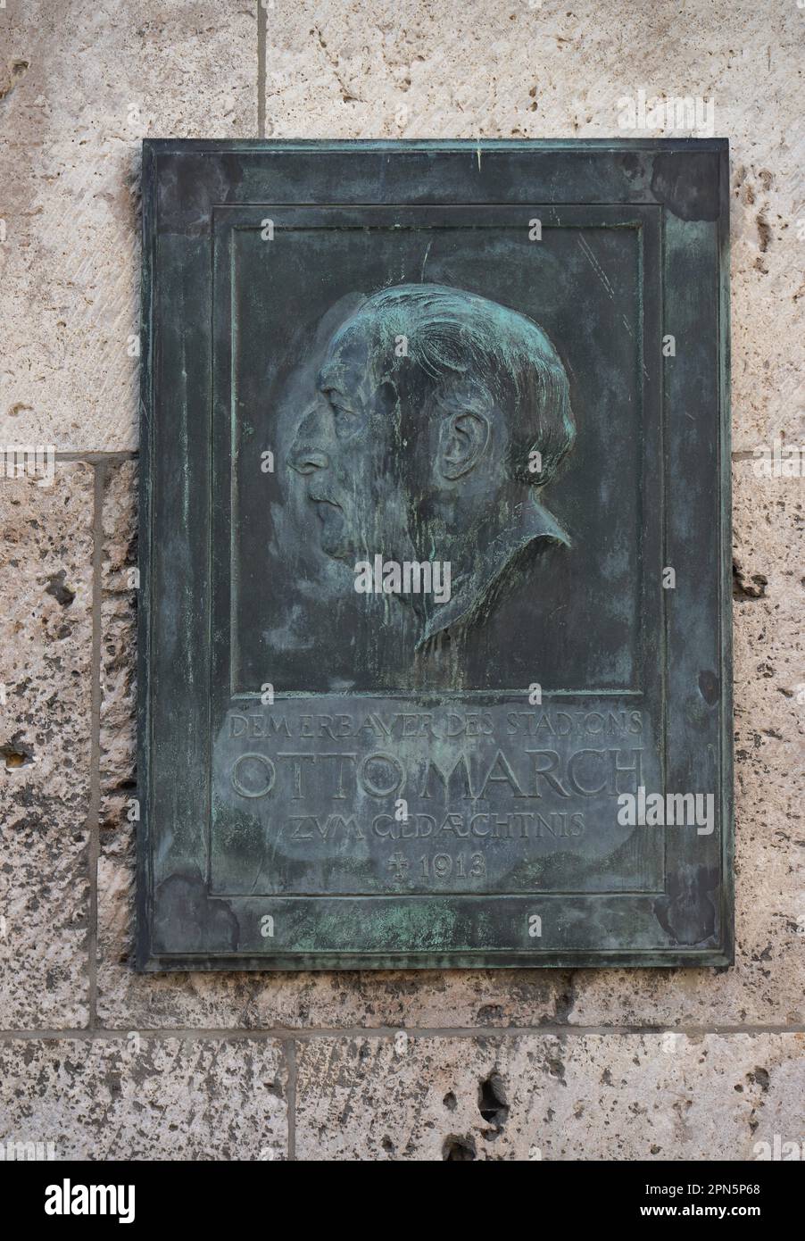 Commemorative plaque, Otto March, Marathon Gate, Olympic Stadium ...