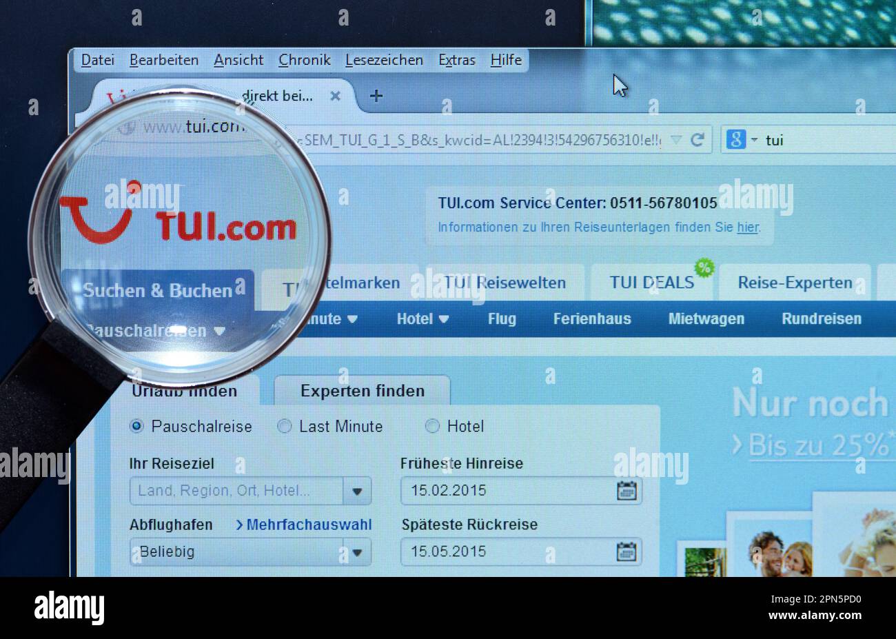 Tui screen hi-res stock photography and images - Alamy