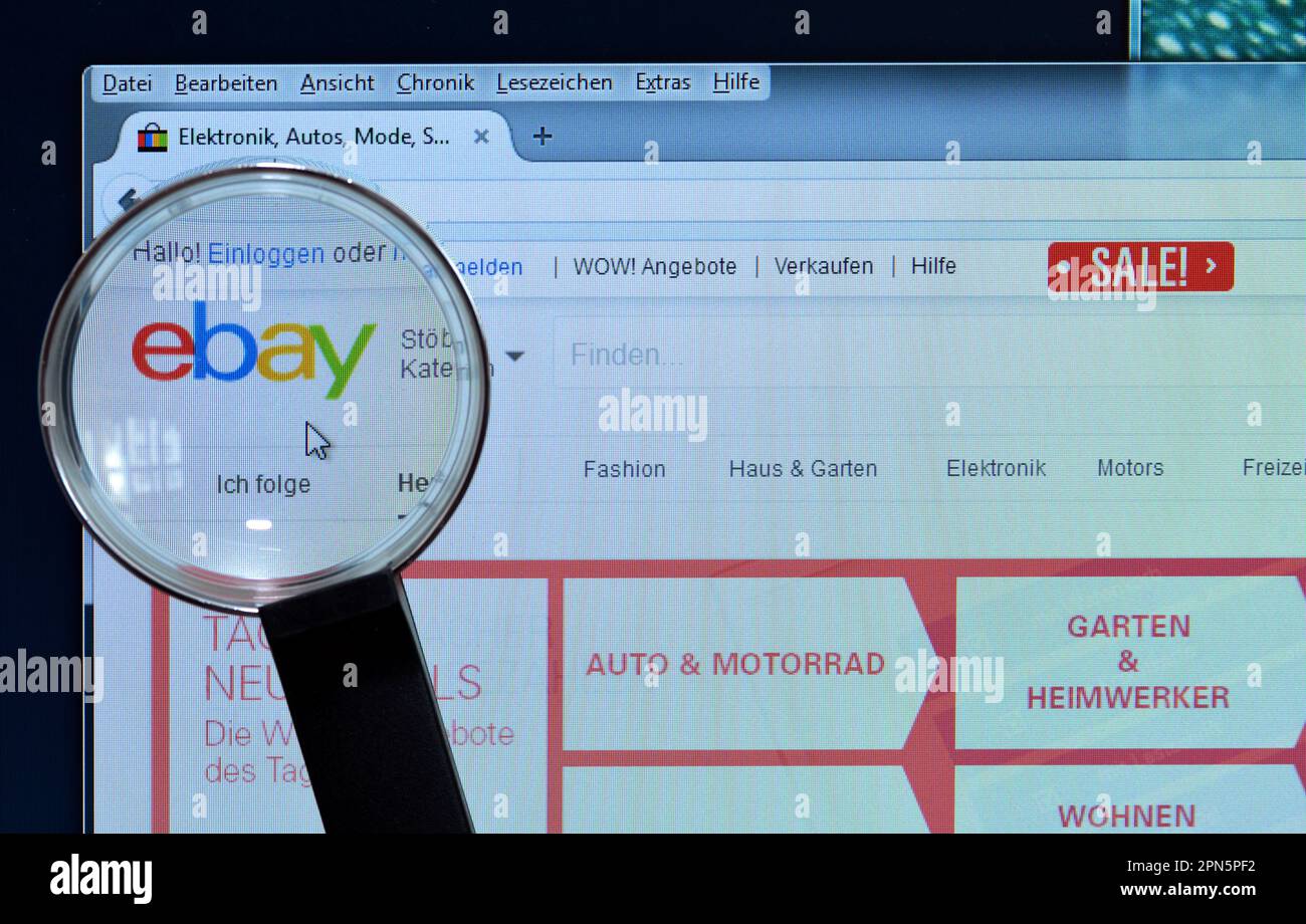 Ebay screen hi-res stock photography and images - Alamy
