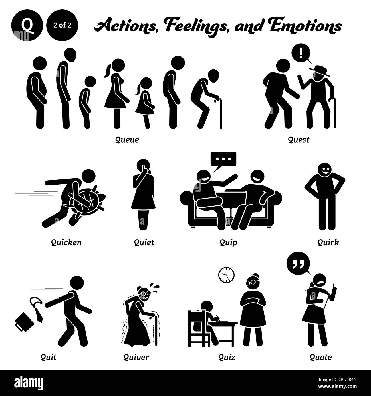 Stick figure human people man action, feelings, and emotions icons ...
