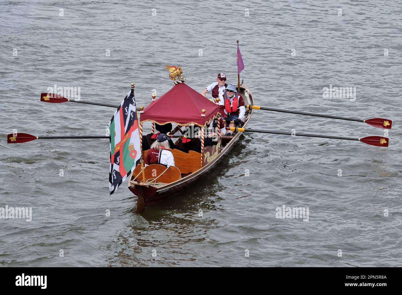 London, UK. 16th April, 2023. Vessels taking part in the Tudor Pull ...