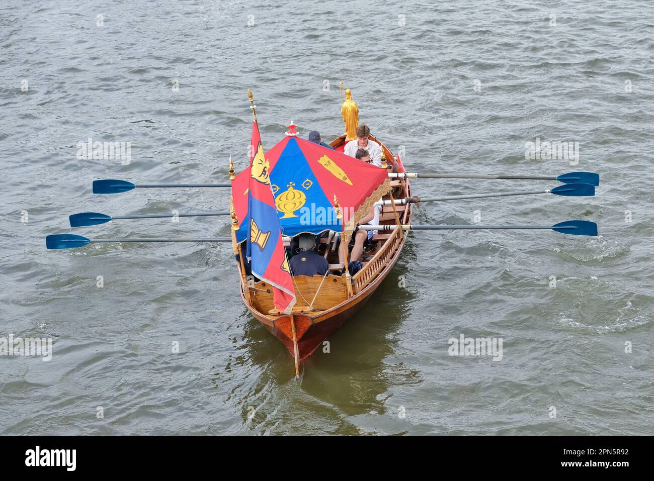 London, UK. 16th April, 2023. Vessels taking part in the Tudor Pull ...