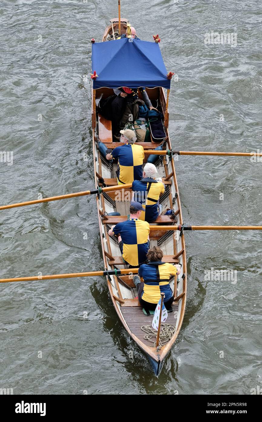 London, UK. 16th April, 2023. Vessels taking part in the Tudor Pull ...