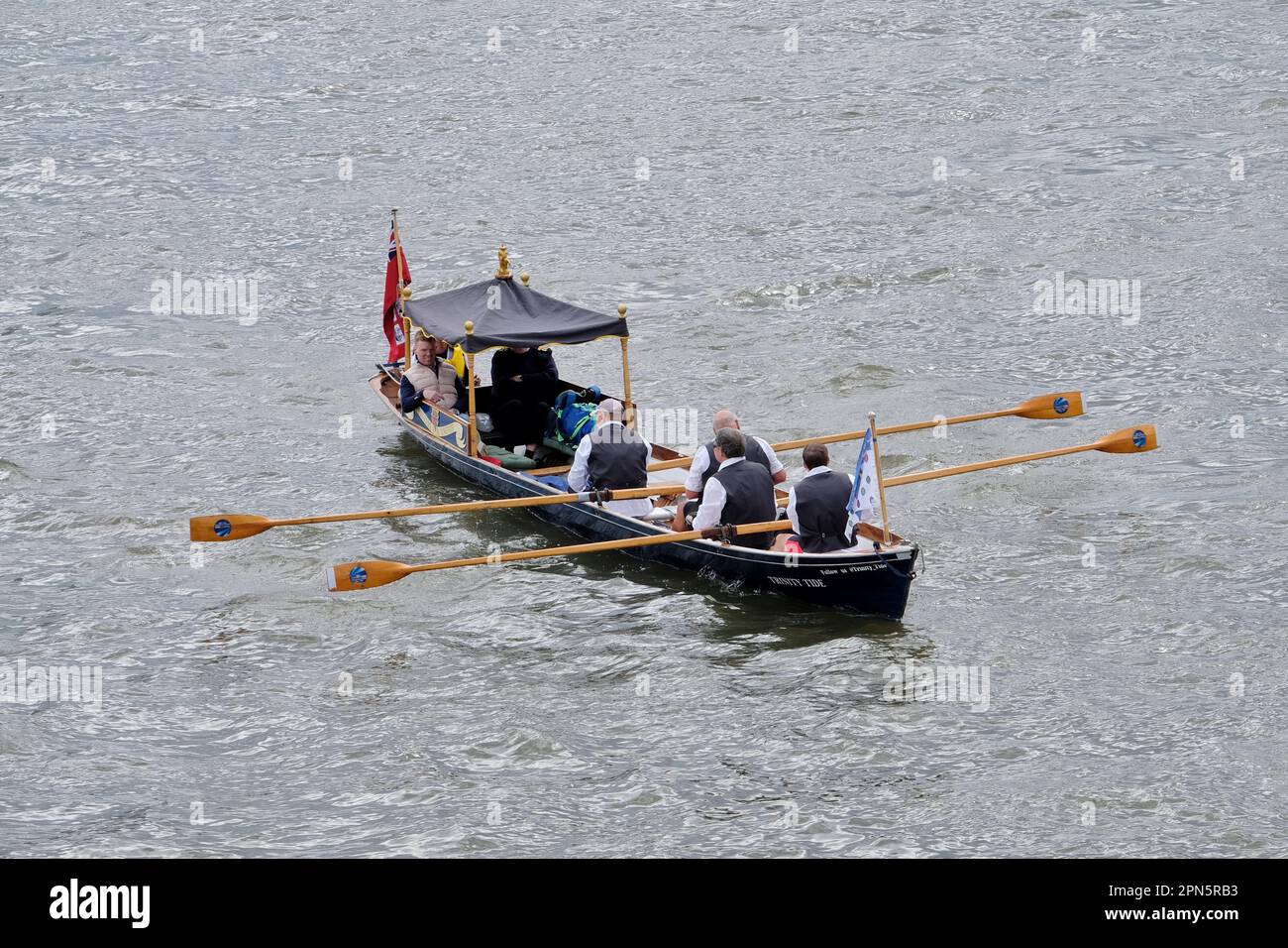 London, UK. 16th April, 2023. Vessels taking part in the Tudor Pull ...