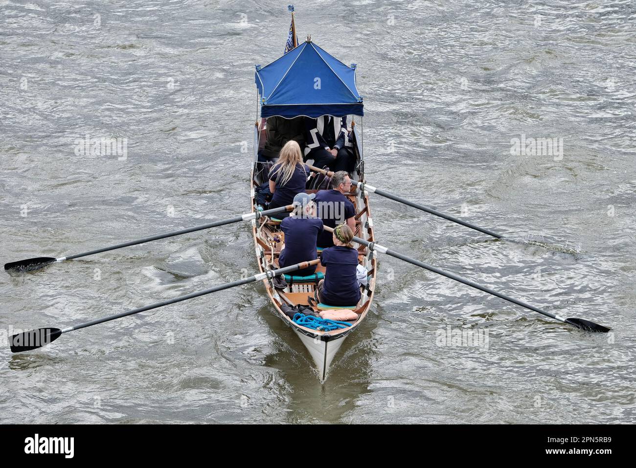 London, UK. 16th April, 2023. Vessels taking part in the Tudor Pull ...