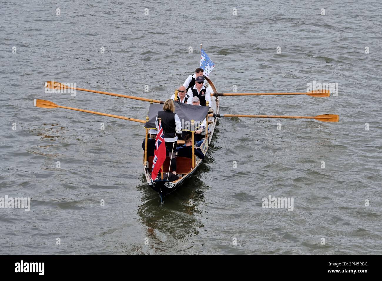 London, UK. 16th April, 2023. Vessels taking part in the Tudor Pull ...