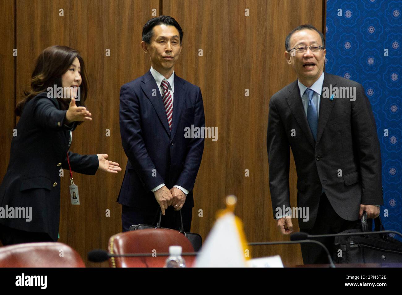 South Korea's Seo Min-jeong, left, director-general of the Asian and ...