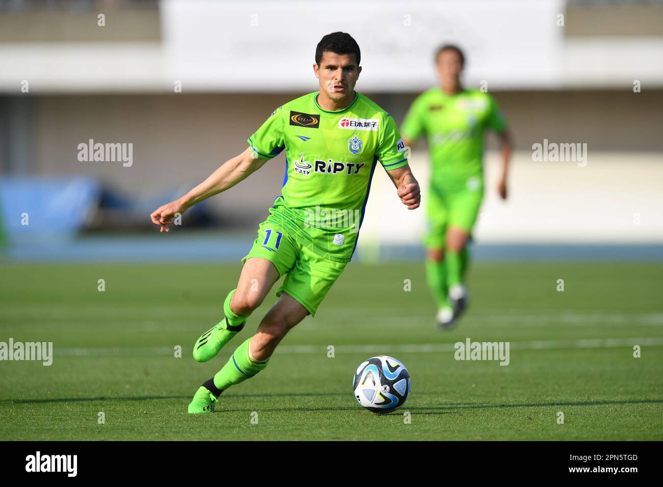 Kanagawa, Japan. 1st Apr, 2023. Shonan Bellmare's Tarik during the 2023 ...