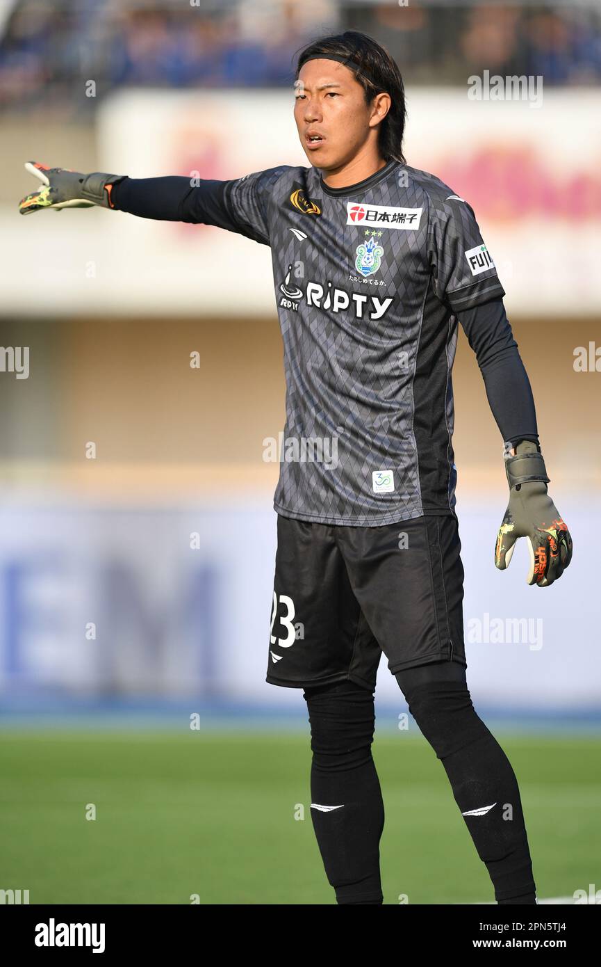 Kanagawa, Japan. 1st Apr, 2023. Shonan Bellmare's Daiki Tomii during ...