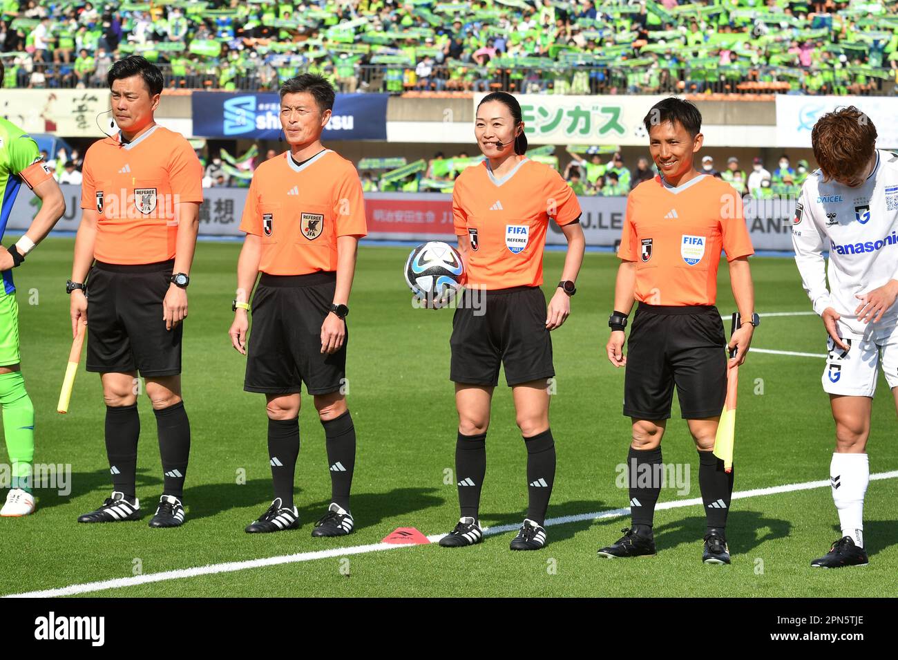 Kanagawa, Japan. 1st Apr, 2023. Match officials, assistant referee ...