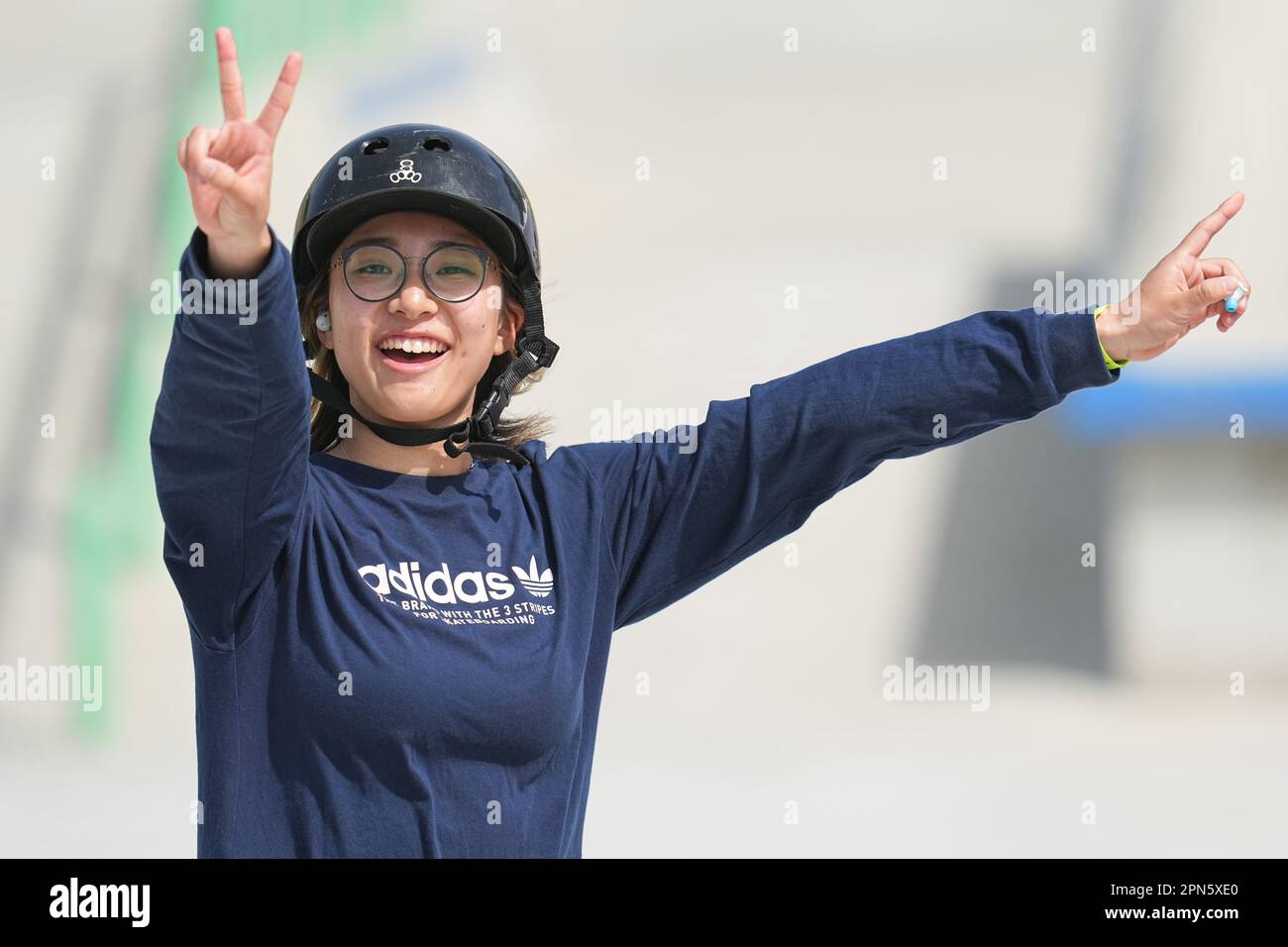 Ibaraki, Japan. 14th Apr, 2023. Nanaka Fujisawa Skateboarding : The 2nd ...
