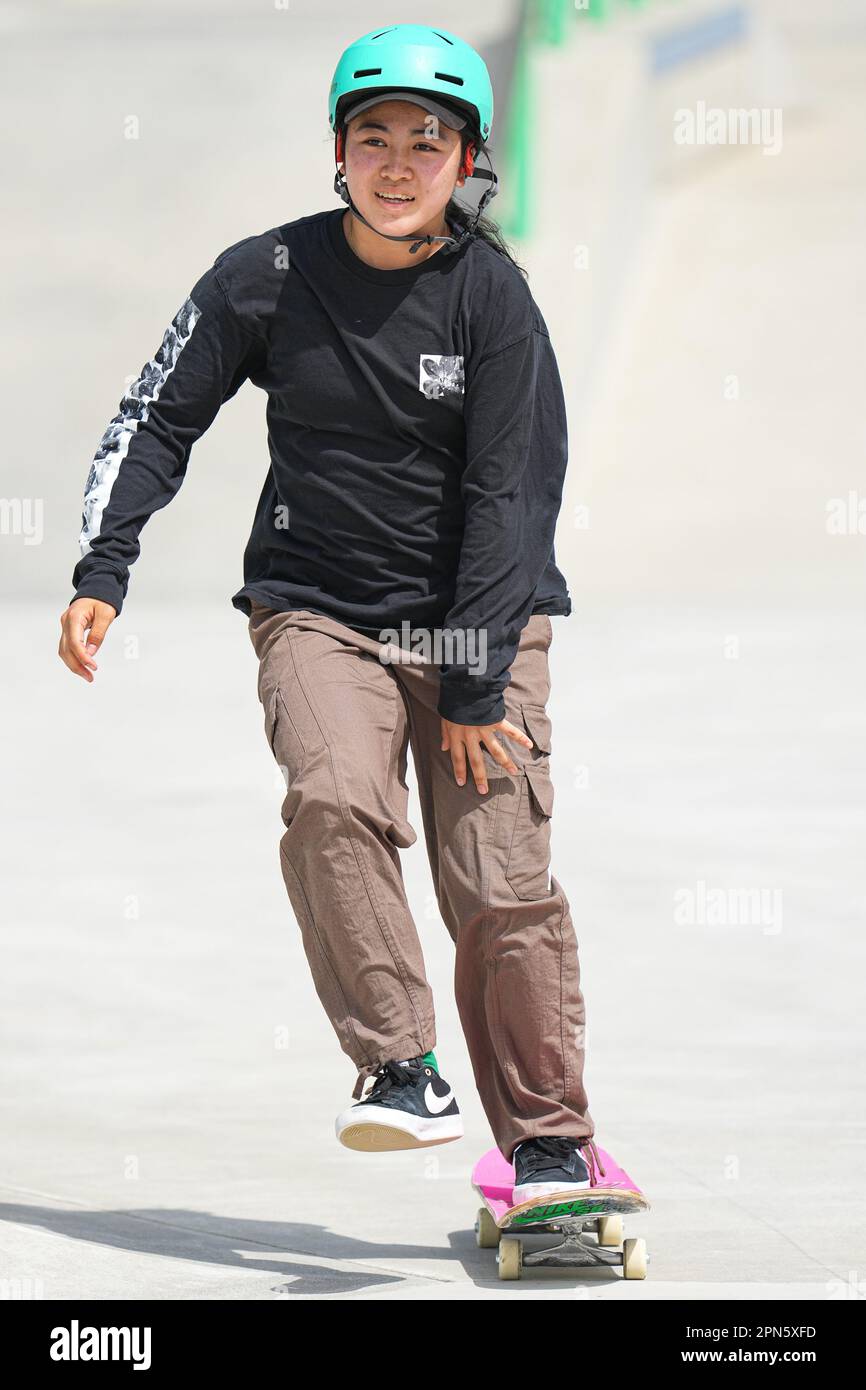 Ibaraki, Japan. 14th Apr, 2023. Funa Nakayama Skateboarding : The 2nd ...