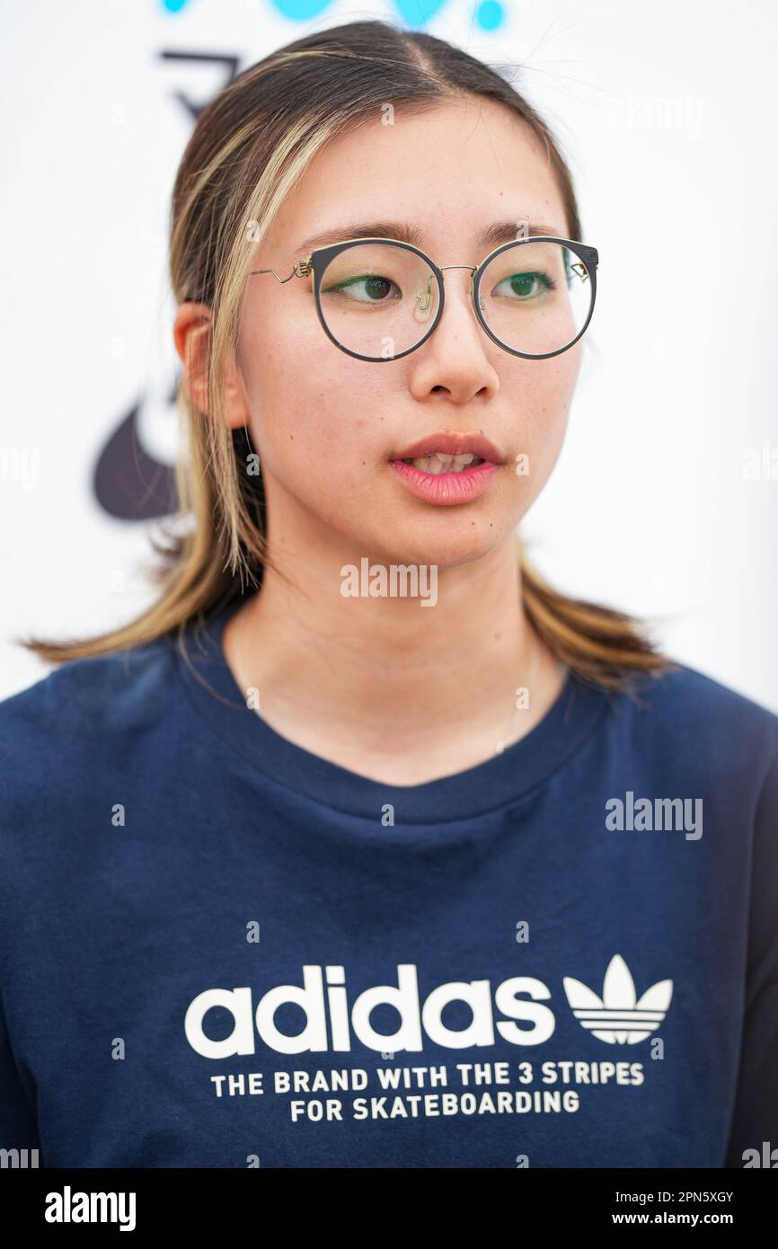 Ibaraki, Japan. 14th Apr, 2023. Nanaka Fujisawa Skateboarding : The 2nd Mynavi Skateboarding ...