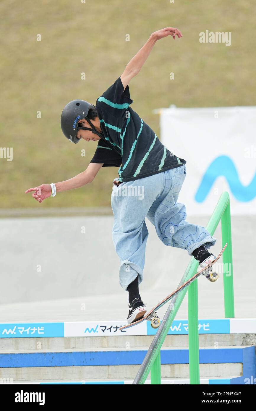 Ibaraki, Japan. 14th Apr, 2023. Aimu Yamazuki Skateboarding : The 2nd ...