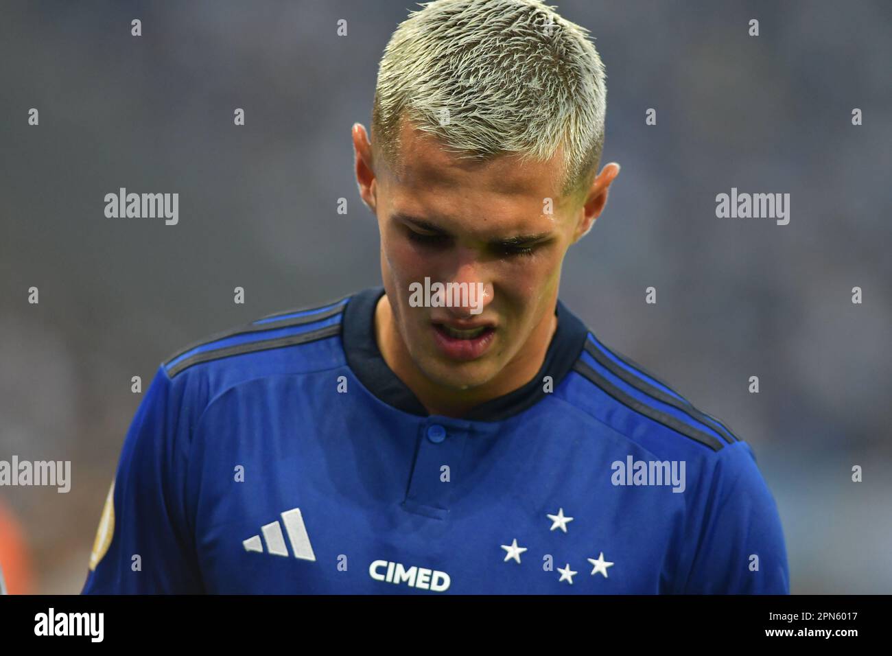 SAO PAULO,BRAZIL - APRIL 16: Matheus Vital of Cruzeiro leaves the pitch ...