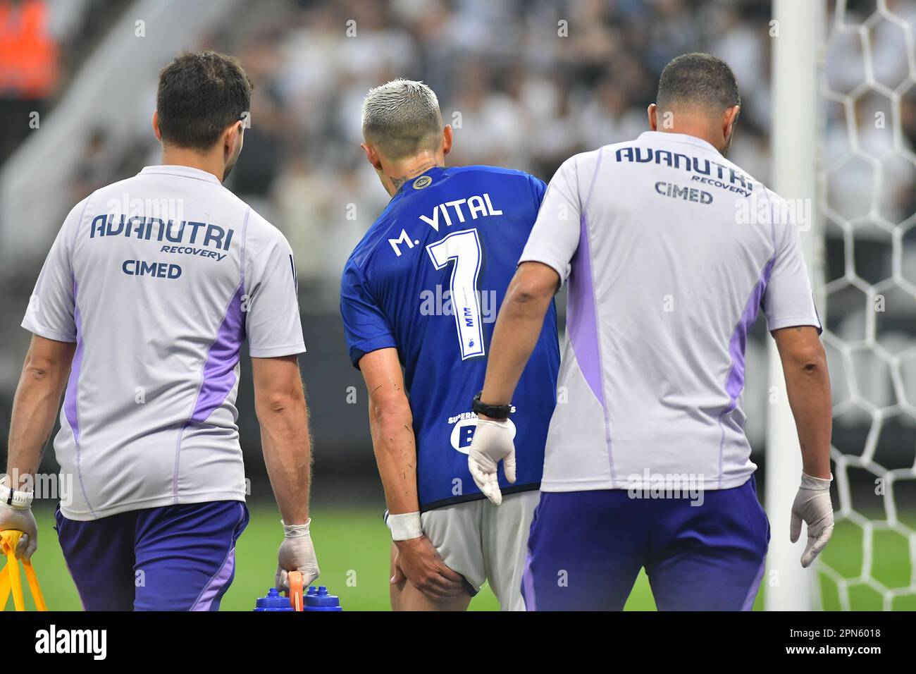 SAO PAULO,BRAZIL - APRIL 16: Matheus Vital of Cruzeiro leaves the pitch ...