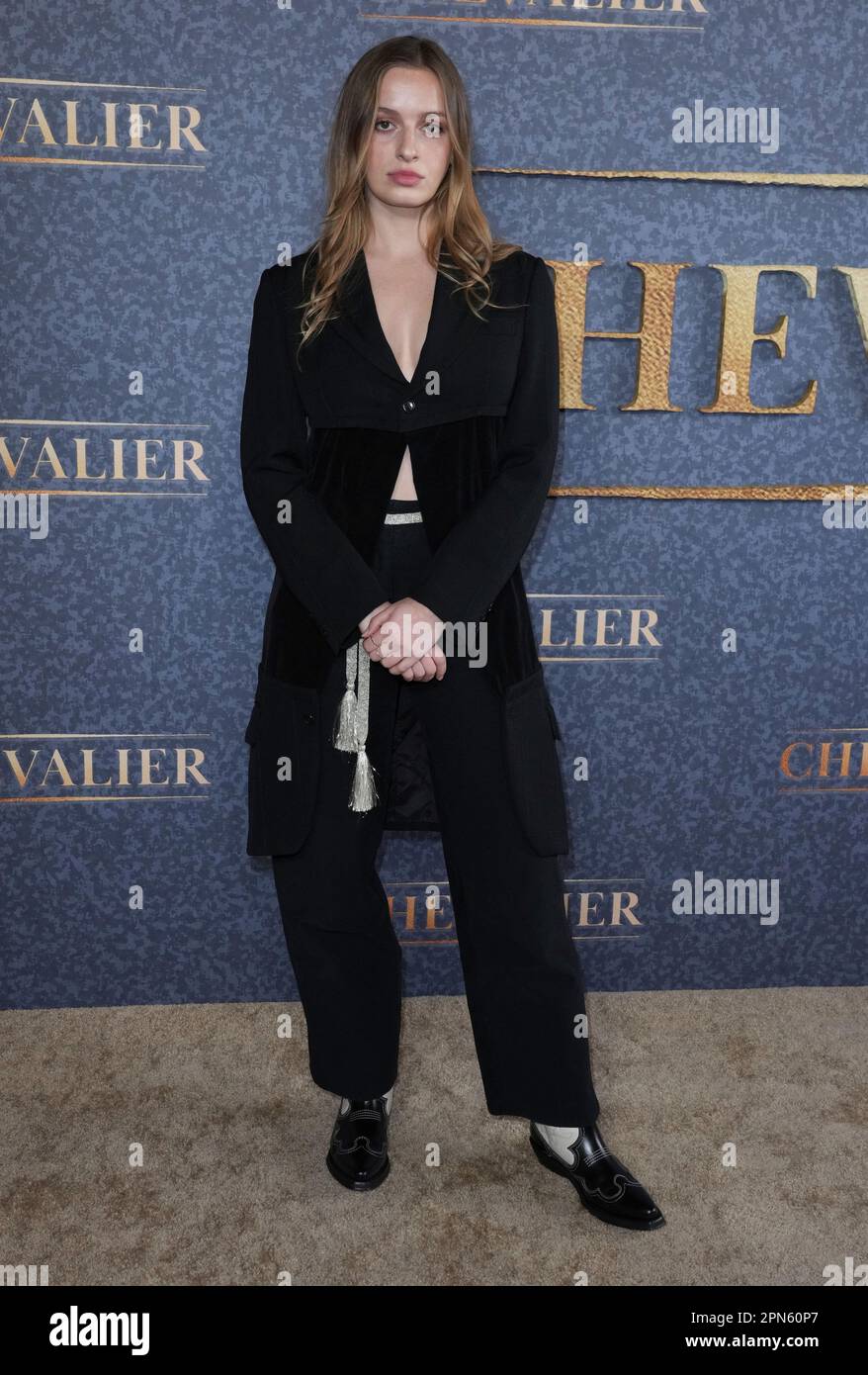 Annie Shapero arrives at the premiere of "Chevalier," Sunday, April 16, 2023, at El Capitan ...
