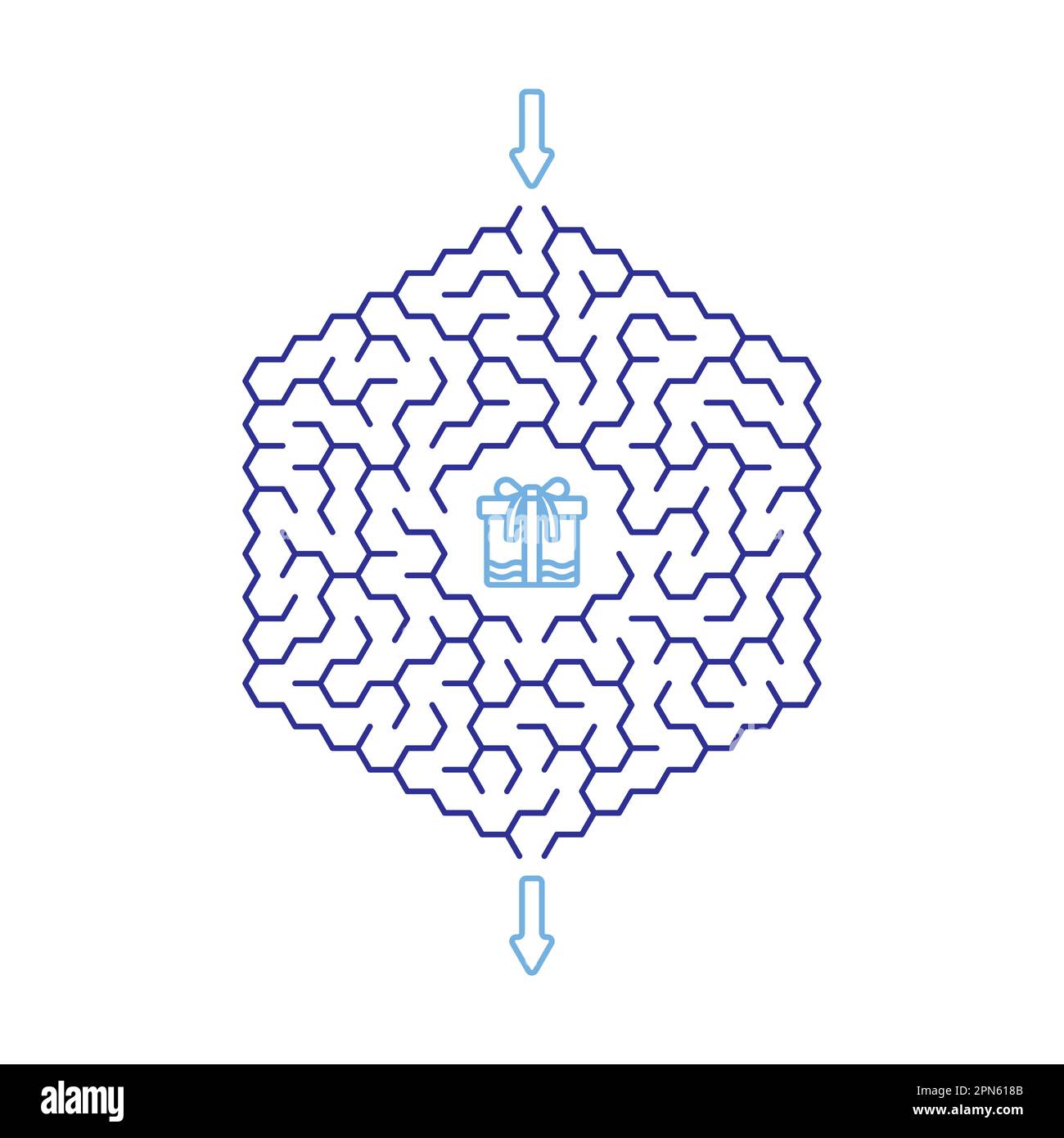 Children game. Honeycomb maze, labyrinth with different difficulty ...