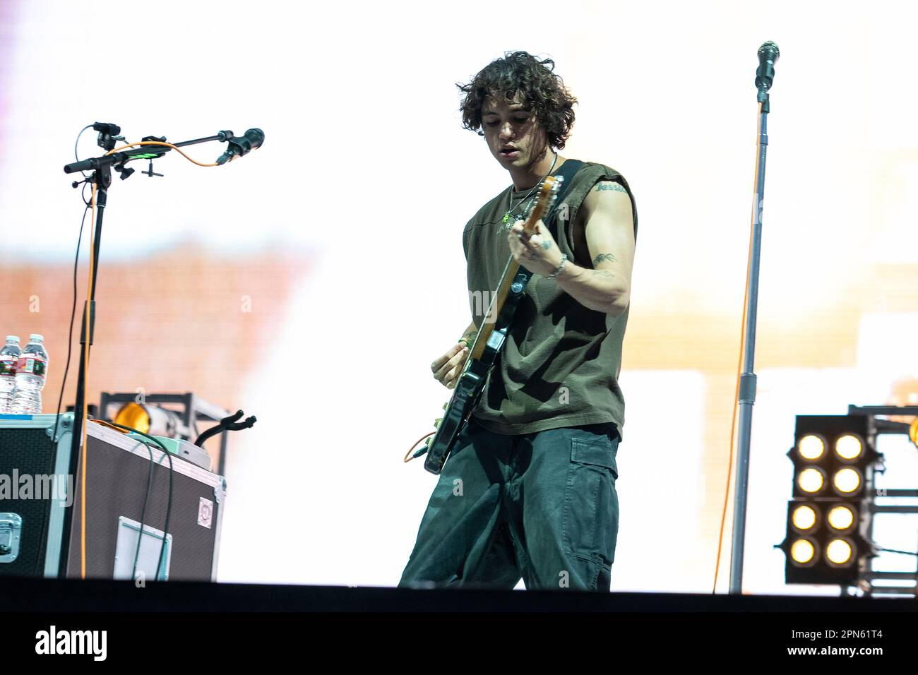 Dominic Fike performs at the Coachella Music & Arts Festival at the ...