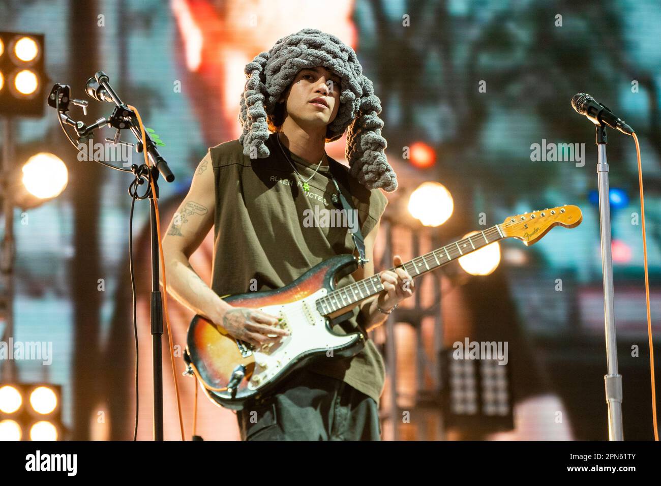 Dominic Fike performs at the Coachella Music & Arts Festival at the ...