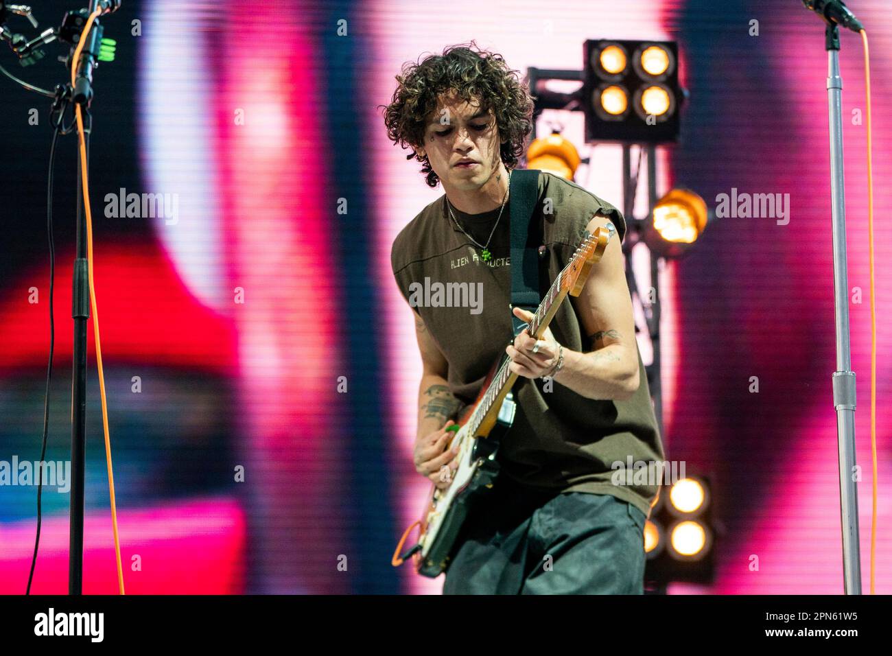 Dominic Fike performs at the Coachella Music & Arts Festival at the ...