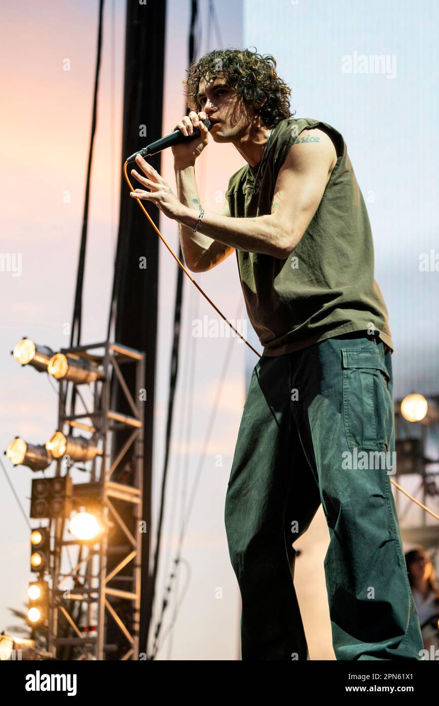 Dominic Fike performs at the Coachella Music & Arts Festival at the ...
