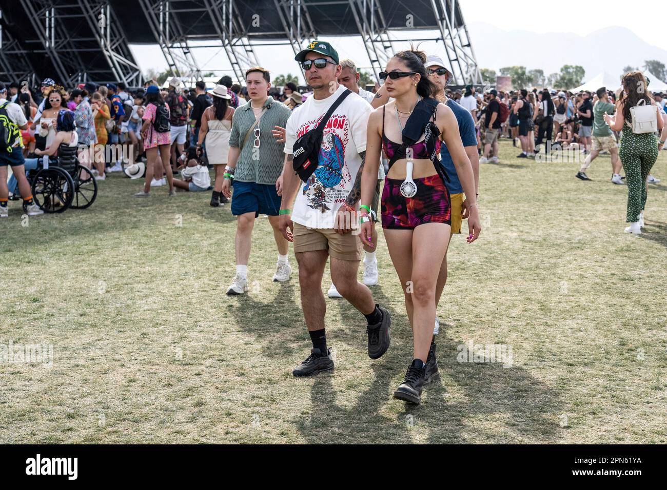 Festivalgoers are seen at the Coachella Music & Arts Festival at the ...