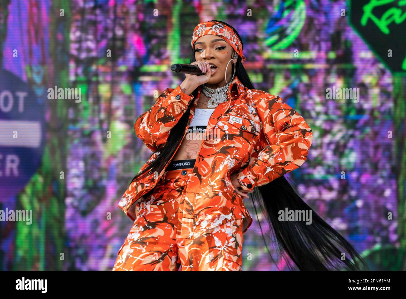GloRilla performs at the Coachella Music & Arts Festival at the Empire ...