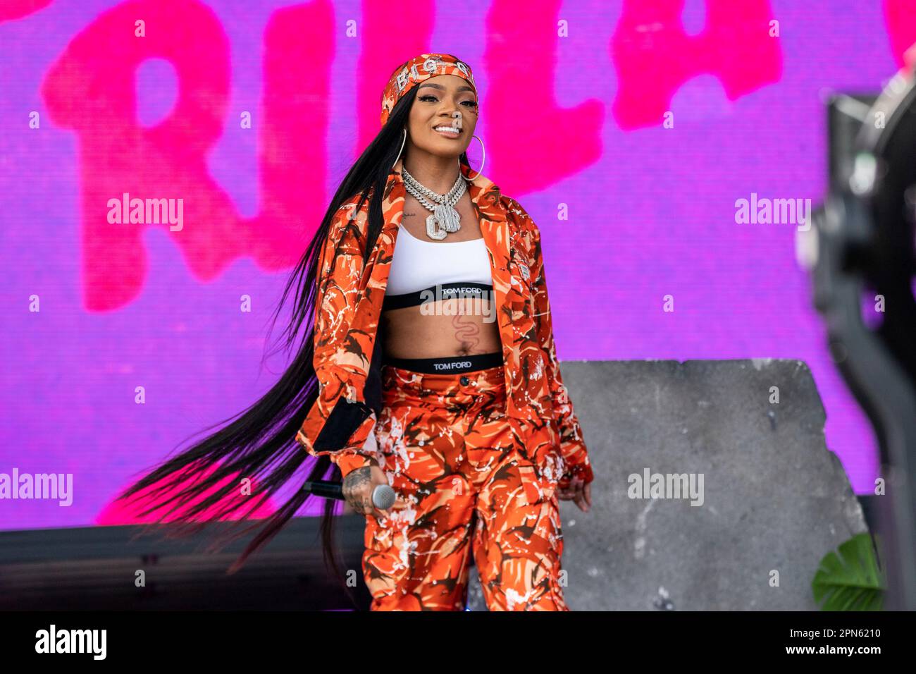 GloRilla performs at the Coachella Music & Arts Festival at the Empire ...