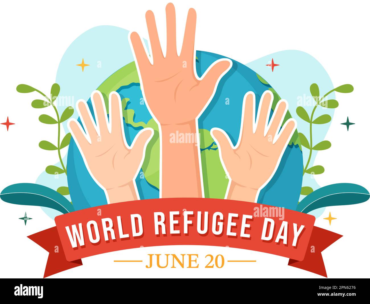 World Refugee Day on 20 June Vector Illustration with Immigration ...