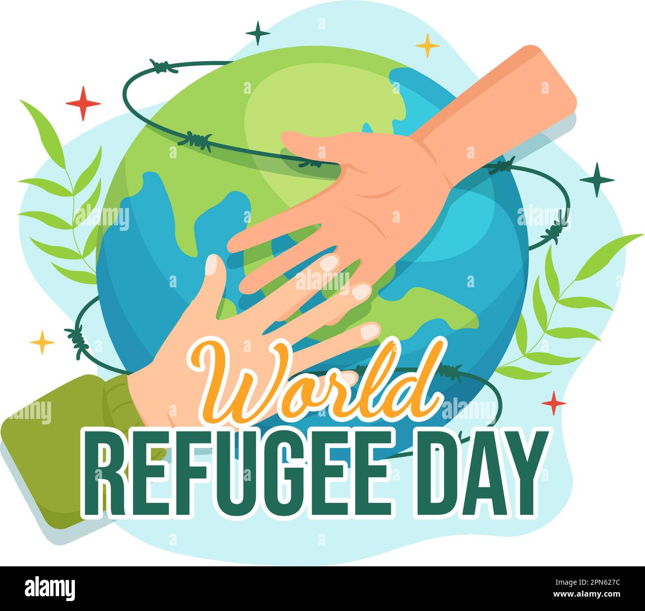 World Refugee Day on 20 June Vector Illustration with Immigration ...