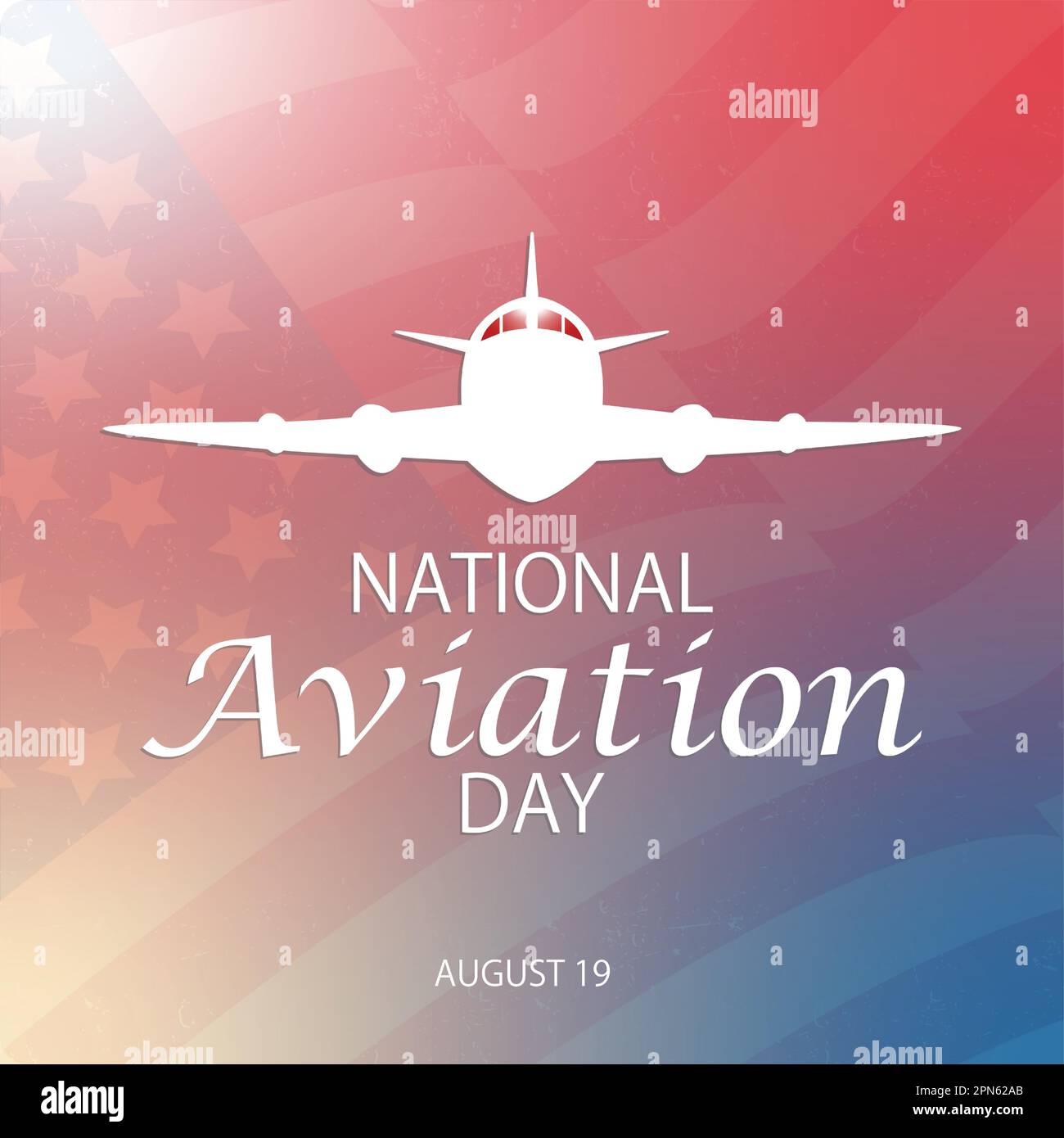 National Aviation Day calligraphy hand lettering, American holiday celebrated on August 19 ...