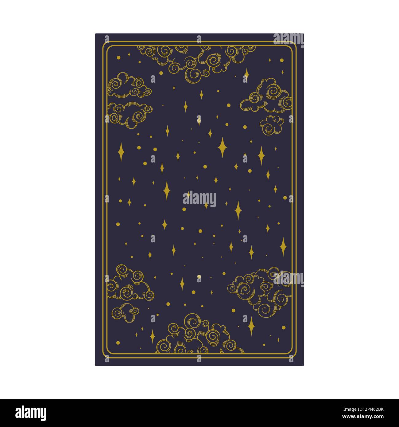 Tarot aesthetic golden card. Occult tarot design for oracle card covers ...