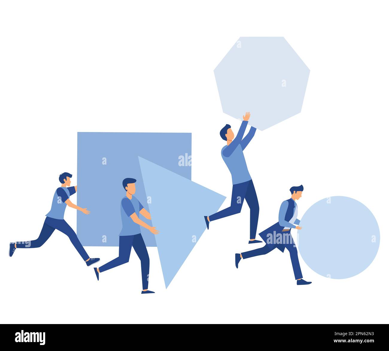 innovation in business concept, winning strategy, Businessman pushing ...