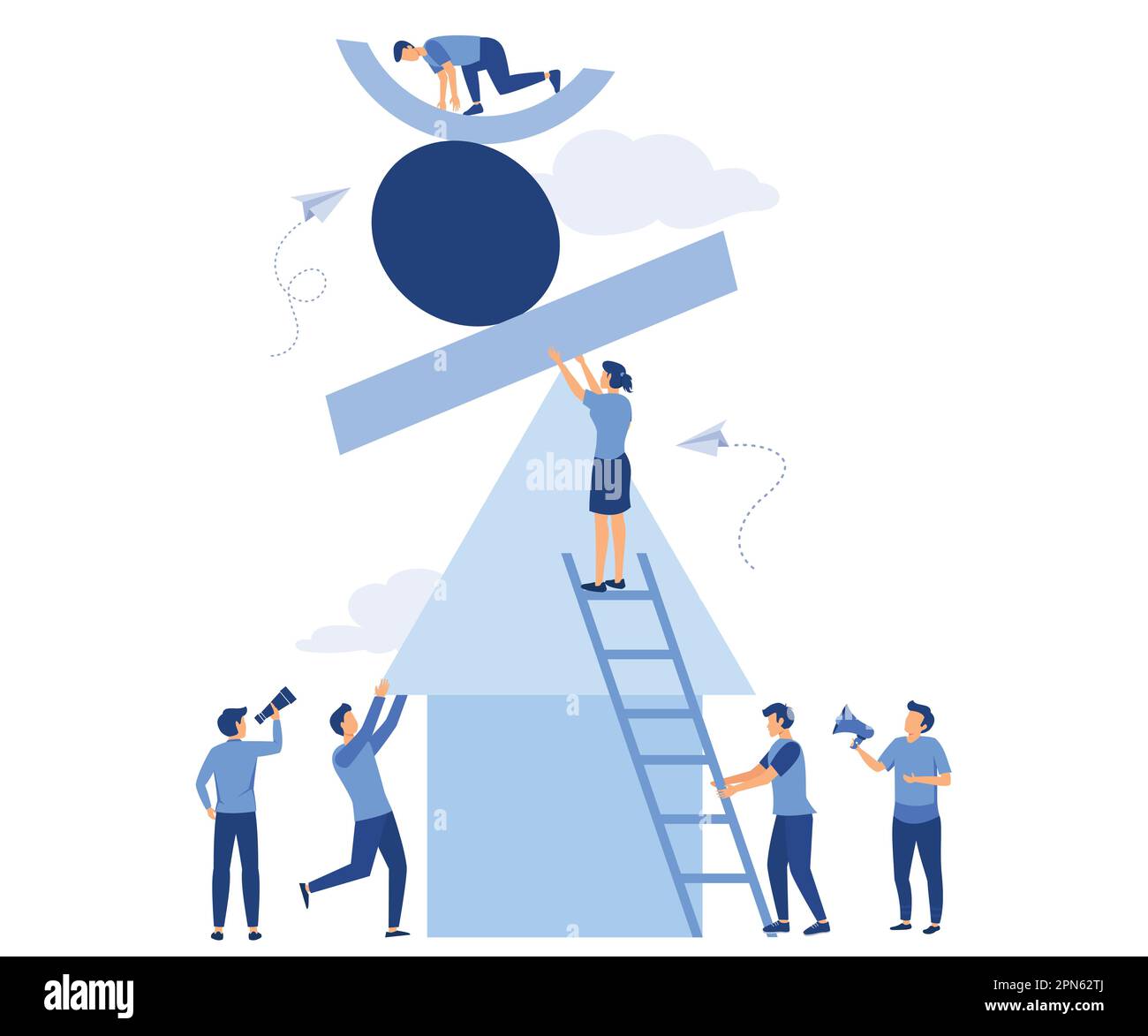 Vector abstract pyramid chart infographic hi-res stock photography and ...