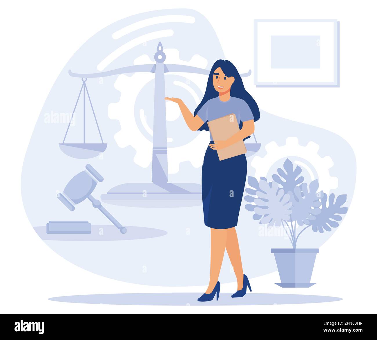 Legal outsourcing concept, paralegal services, attorney assistant ...