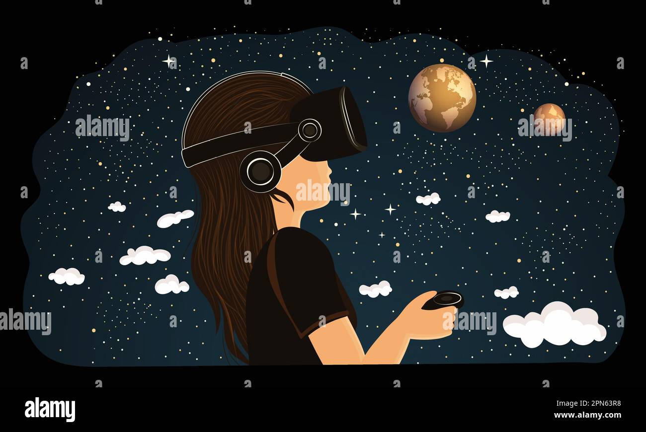 Cartoon woman wearing goggles hi-res stock photography and images - Alamy