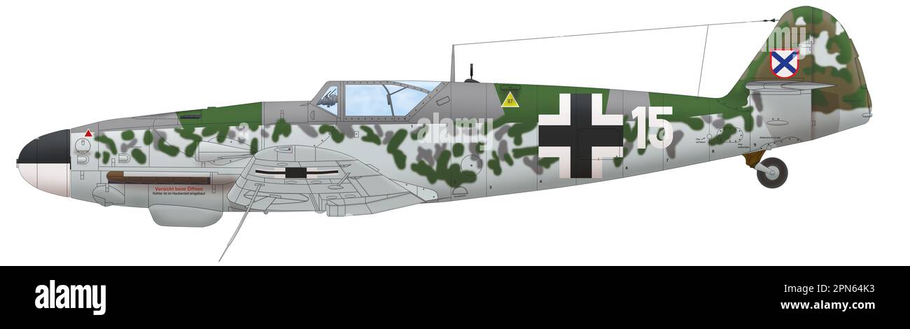 Messerschmitt Bf 109G-10 of the 5th fighter flight of the Russian ...