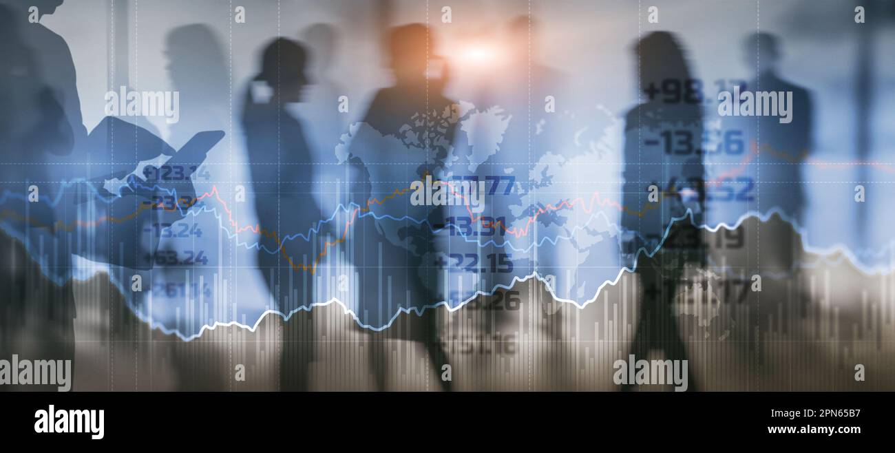 Financial graphs and diagrams. Business, economics and investment ...