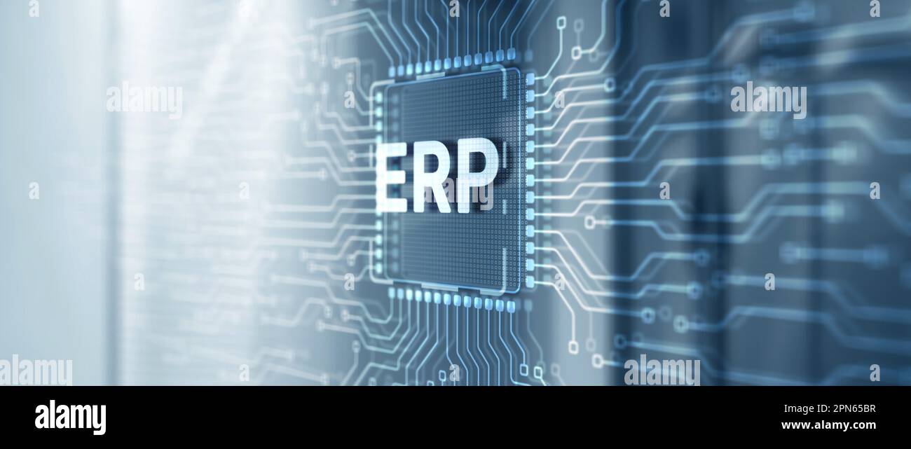 Enterprise Resource Planning ERP Corporate concept. Abstract background ...