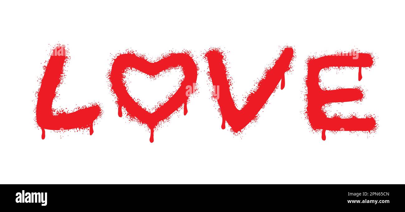 Grafitti on wall love Stock Vector Images - Alamy