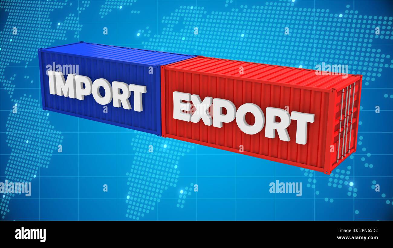 Import export business logistic container Stock Photo - Alamy