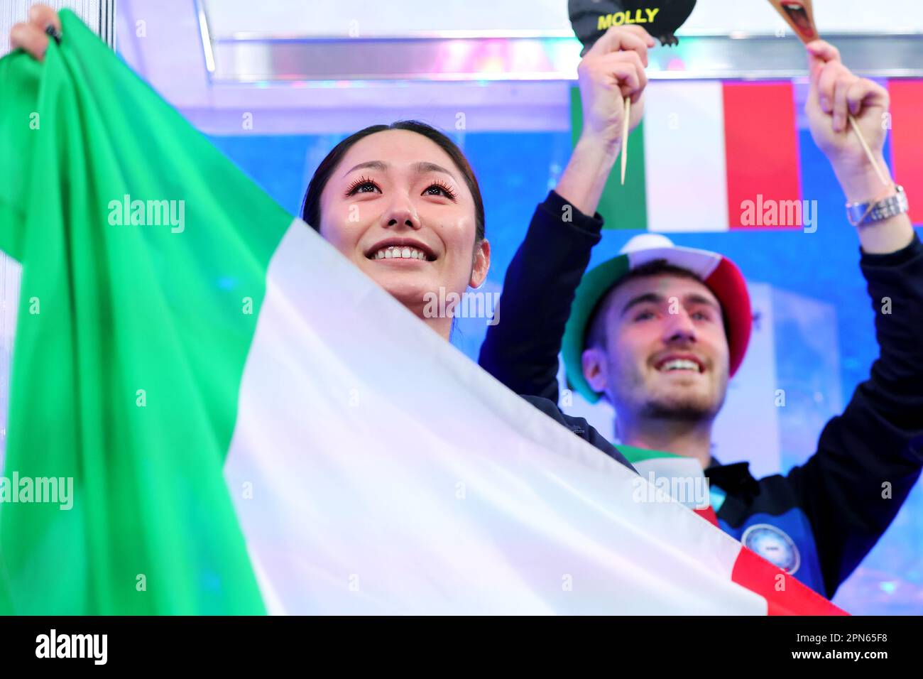 Tokyo, Japan. 14th Apr, 2023. (L-R) Miki Ando, Matteo Rizzo (ITA ...