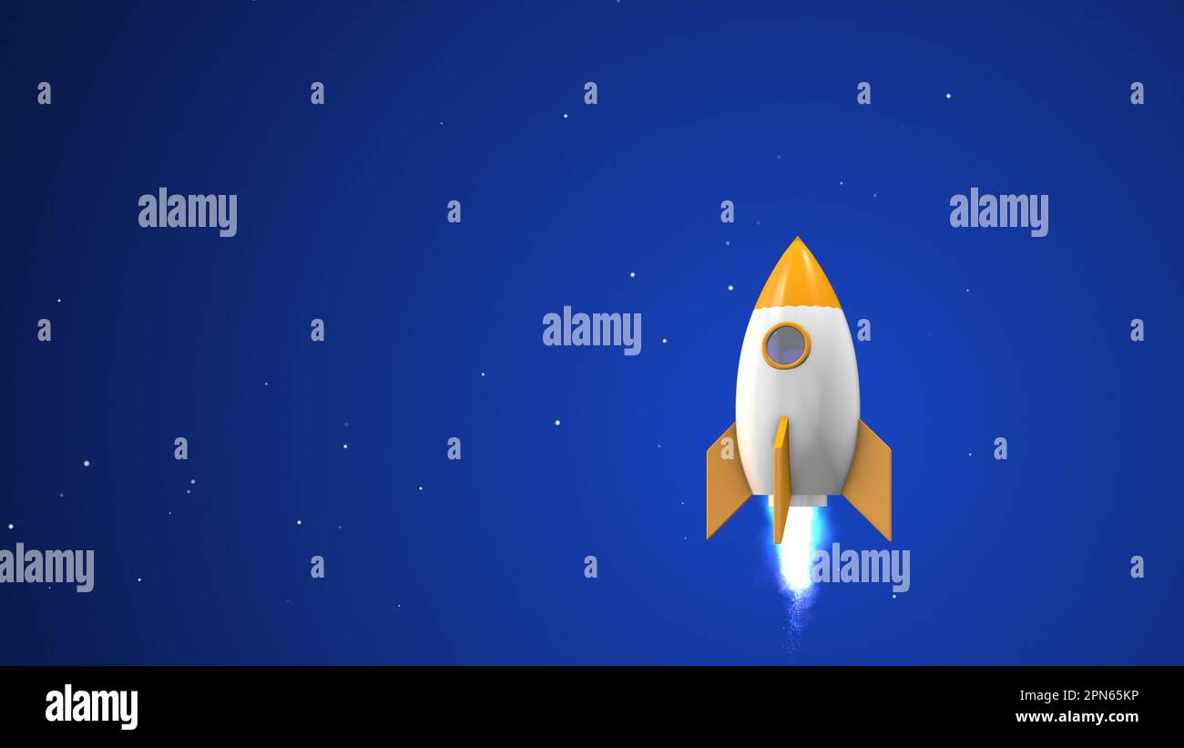 Spaceship launch into the space Stock Photo - Alamy