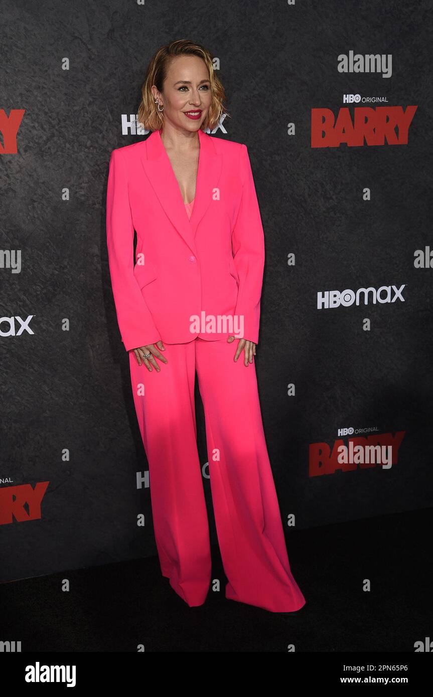 Sarah Goldberg arrives at the season four premiere of "Barry" on Sunday ...
