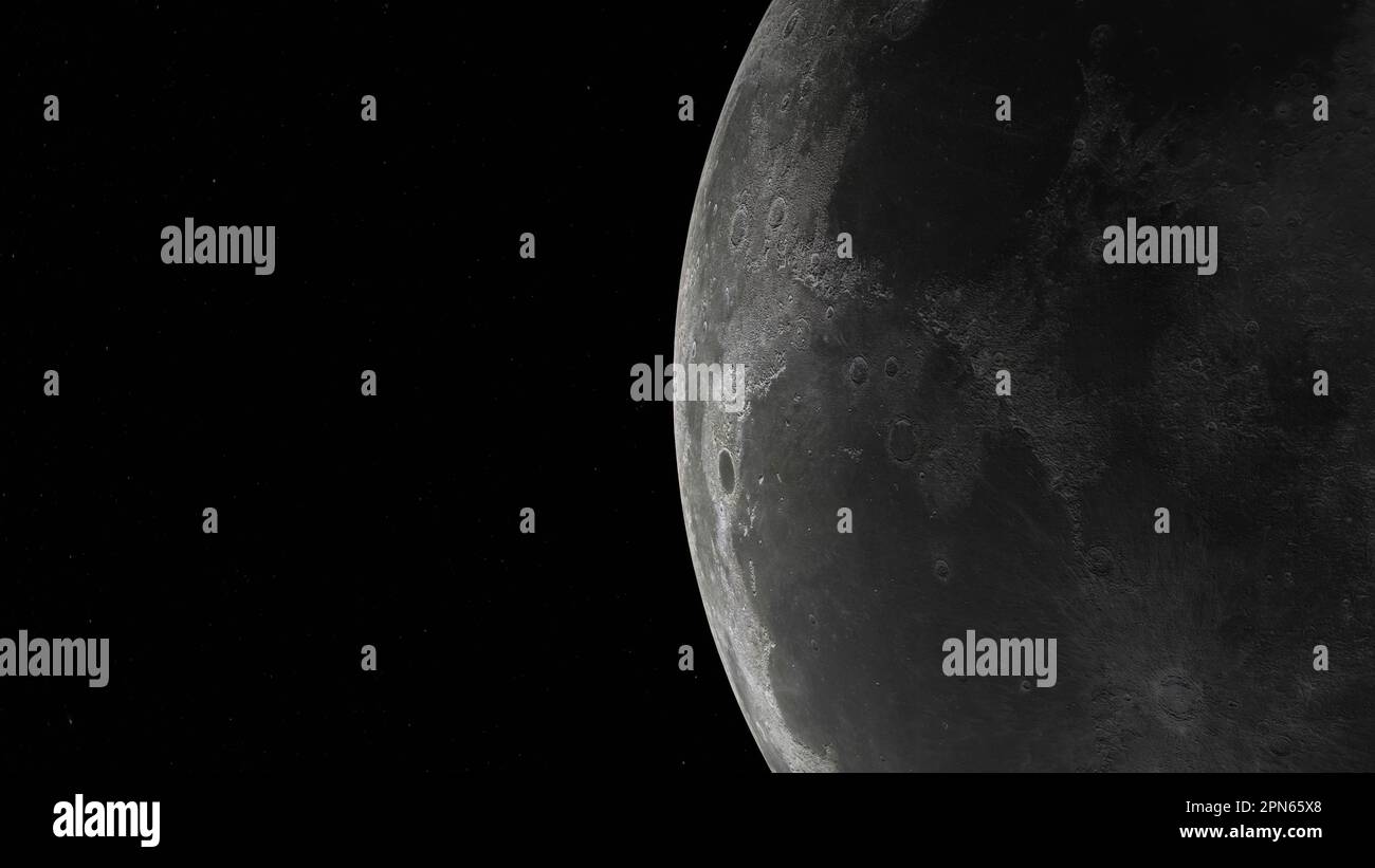 Moon rotating on a starry background Stock Photo - Alamy