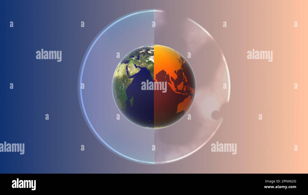 World map global warming climate change hi-res stock photography and ...