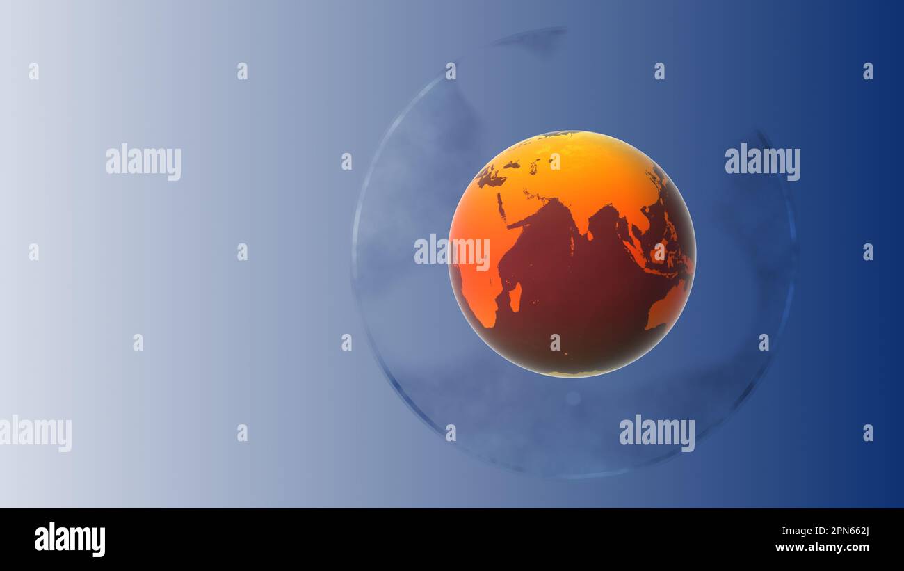 Earth with ozone layer depletion Stock Photo - Alamy