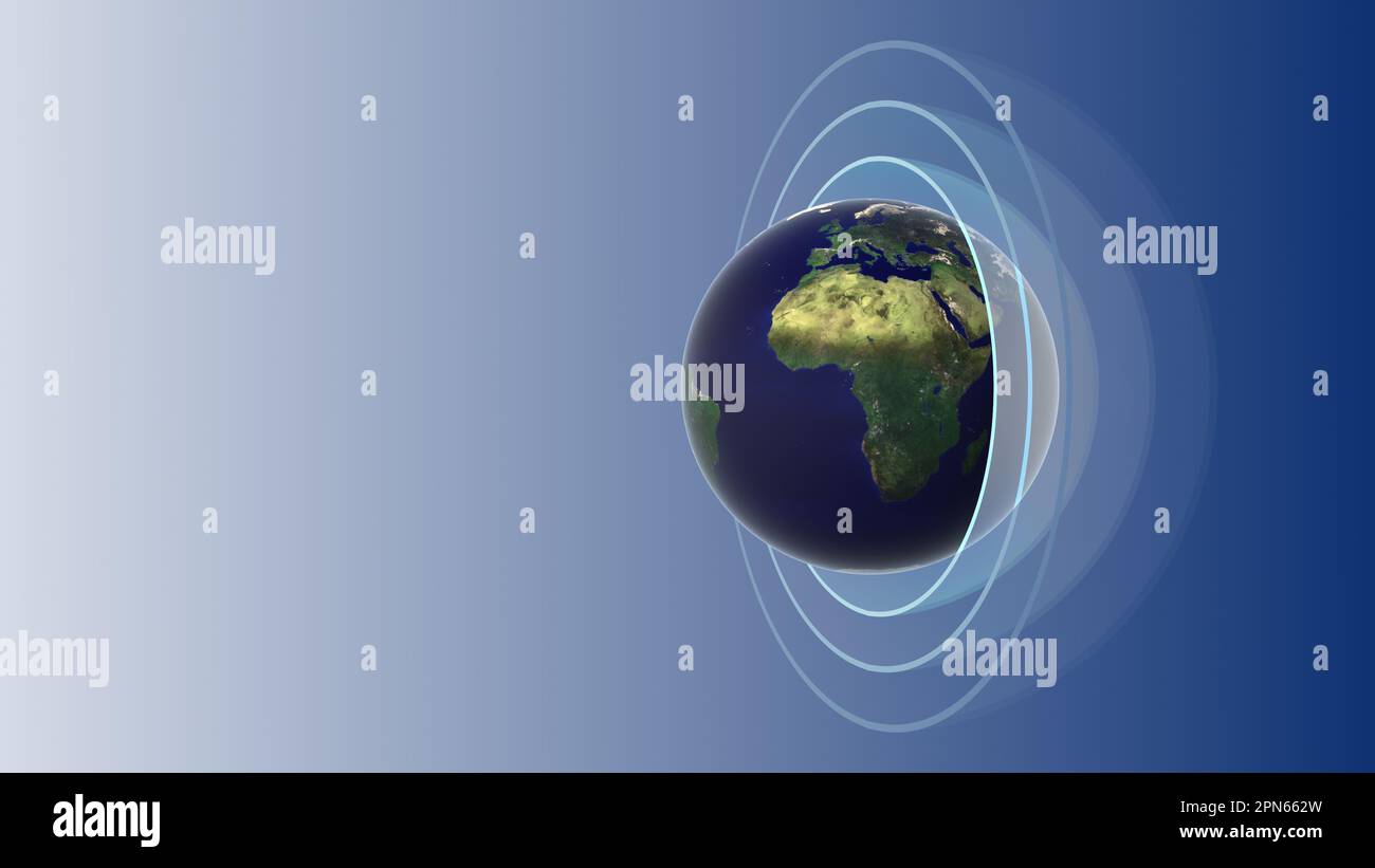 Earth atmosphere structure concept background Stock Photo - Alamy